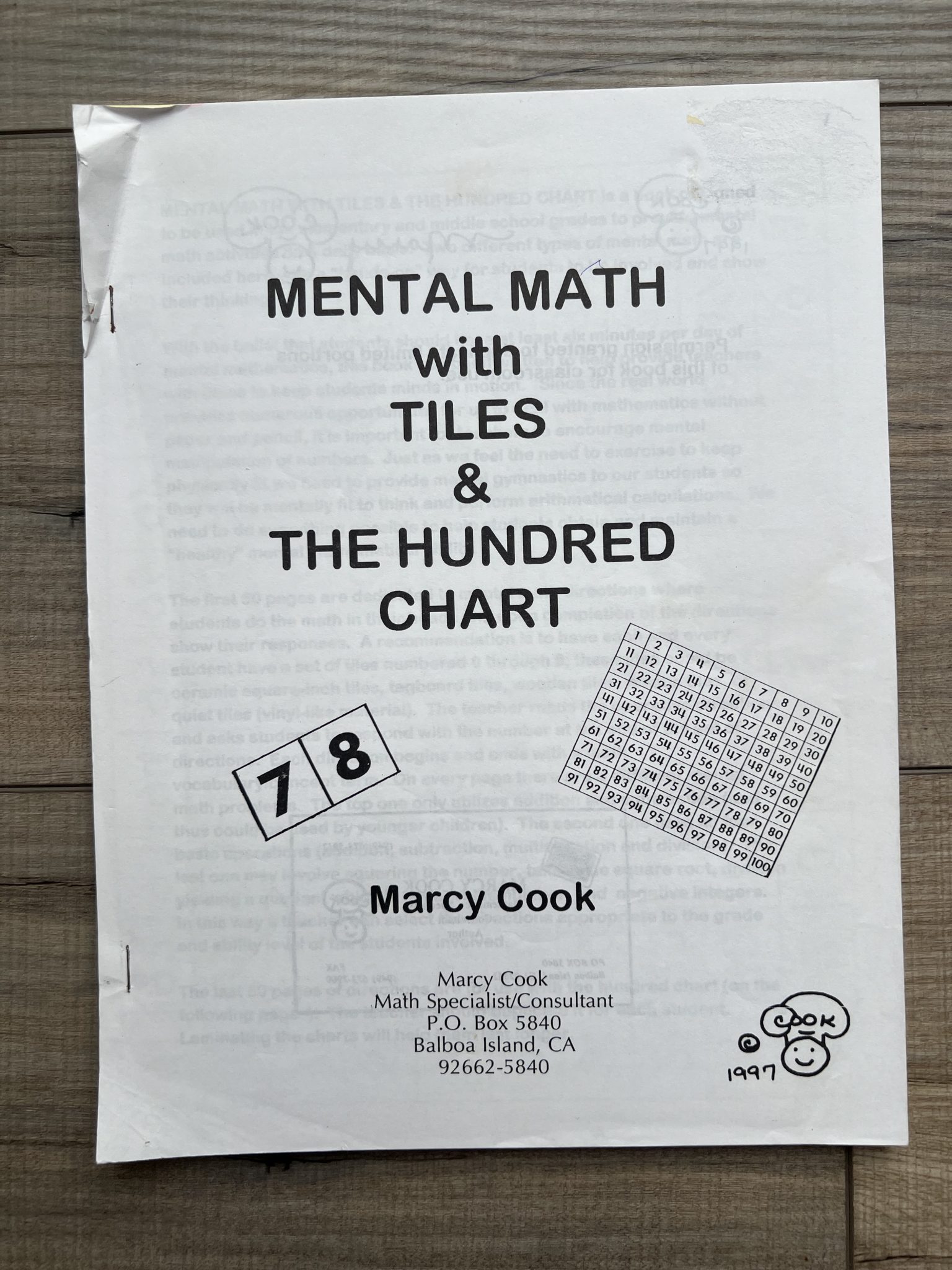 MENTAL MATH WITH TILES & THE HUNDRED CHART - Marcy Cook Math