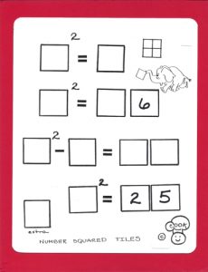 NUMBER SQUARED TILES - Marcy Cook Math